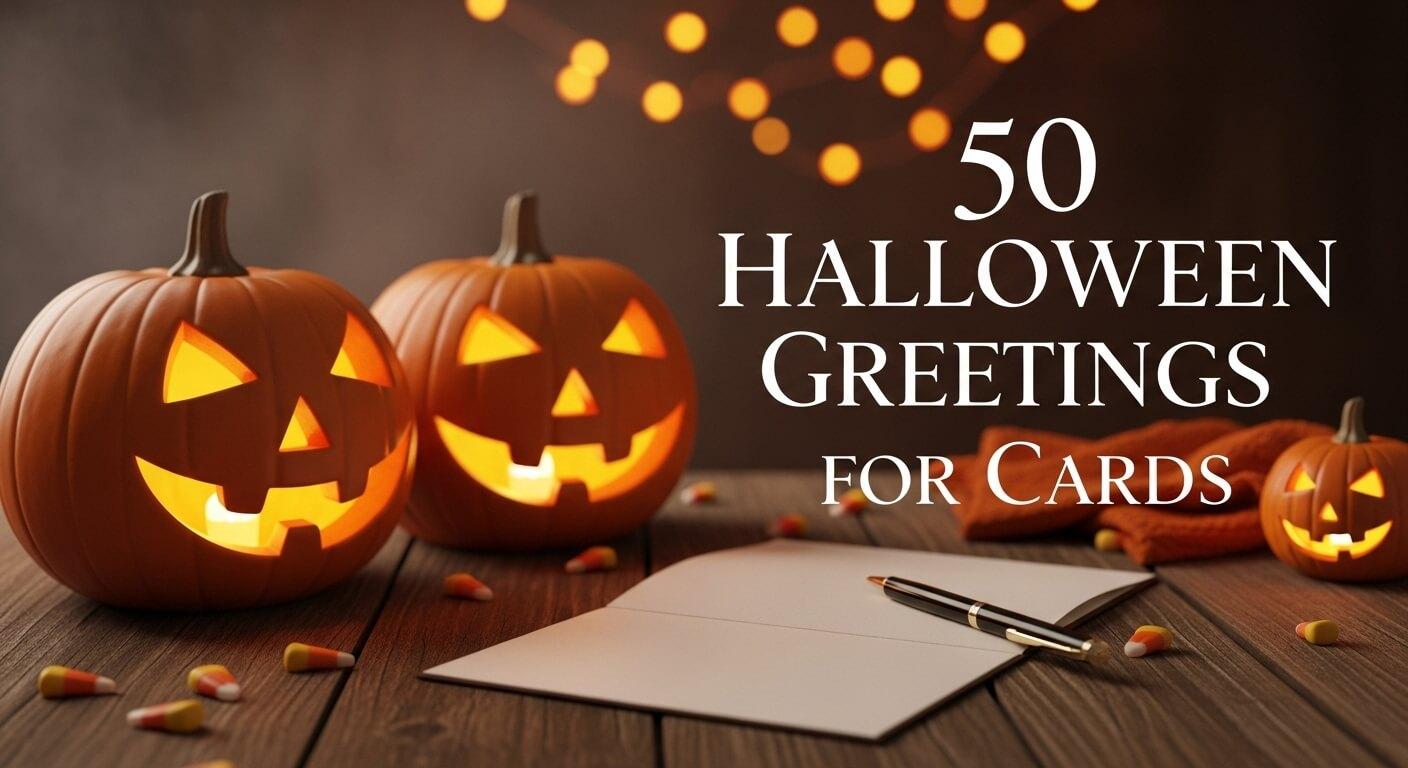 50 Halloween Greetings for Cards