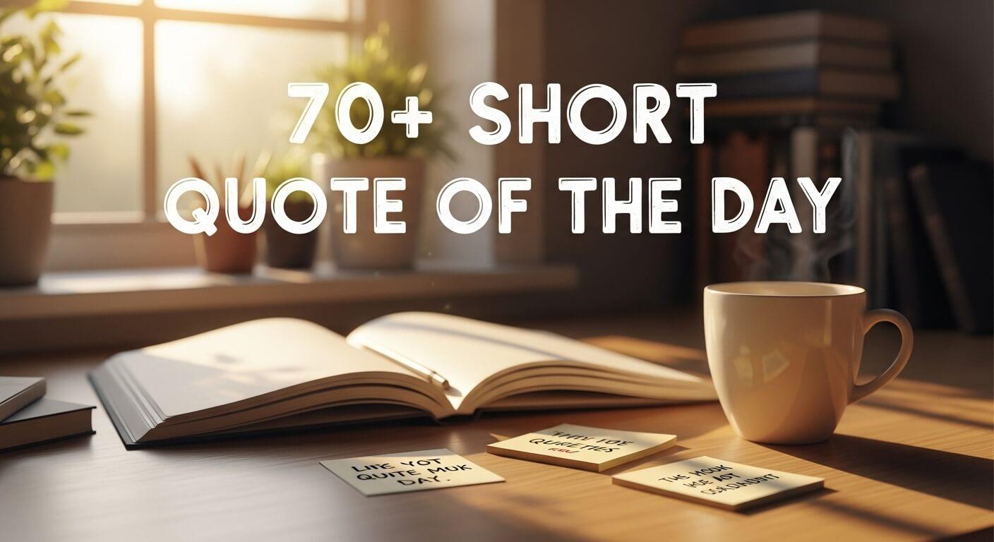 70+ Short Quote of the Day (Motivational, Positive & Deep)